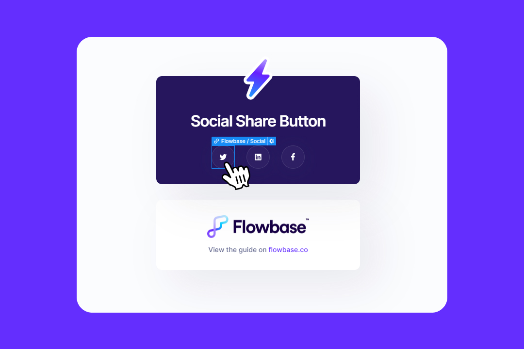 How to Add Social Share Buttons to your Webflow Site | Flowbase